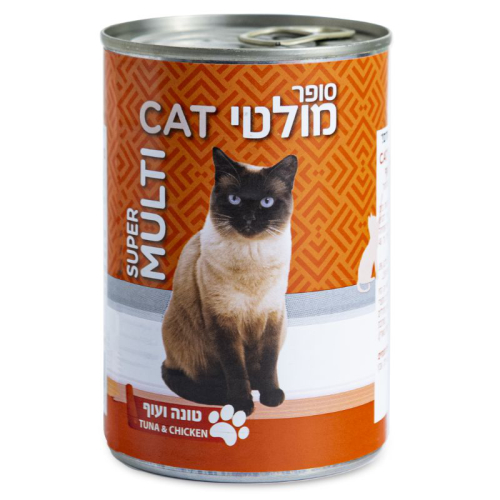 Multicat מולטיקט סופר 400 גרם מזון רטוב (שימור) פטה לחתול