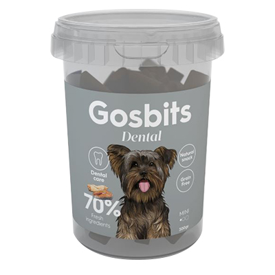 Gosbites גוסביטס 300 גרם חטיף היפואלרגני לכלבים (דנטל)